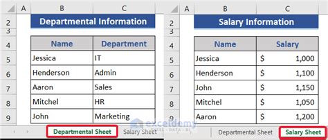 How To Merge Two Excel Sheets Based On One Column 3 Ways