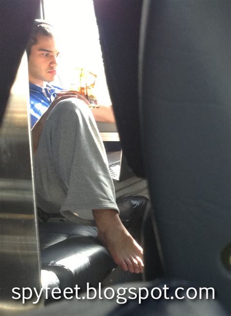 Candid Male Feet Guy On The Bus