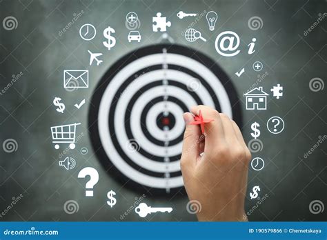 Woman Throwing Darts At Board On Background Closeup Stock Photo Image Of Dart Achievement