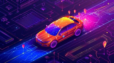 Premium Photo Landing Page For Car Tracker App Map Based Geolocation Service Automobile At