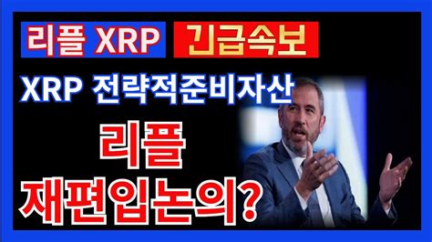 💎리플 Xrp💎긴급속보 리플 재편입 논의 Youtube