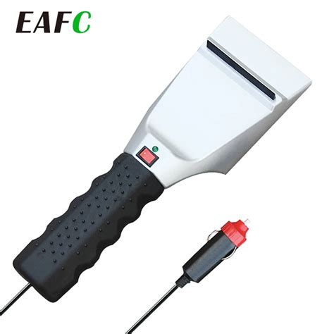 12v 겨울 전기 히터 자동차 얼음 긁는 도구 앞 유리 스노우 삽 제거 제상 청소 도구 열 스노우 스크레이퍼아이스 스크레이퍼 Aliexpress