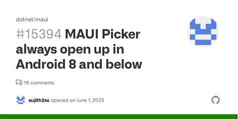 maui picker always open up in android 8 and below · issue 15394