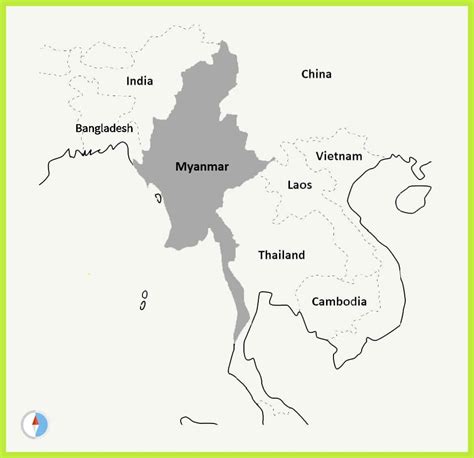 Printable Myanmar Map Printablelib