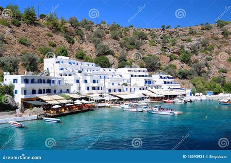 Greek Coastline Village Of Loutro Crete Stock Image Image Of Village Landscape 45393931