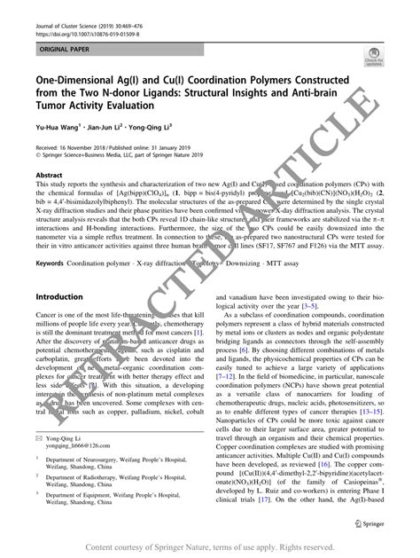 One Dimensional Agi And Cui Coordination Polymers Constructed From The Two N Donor Ligands