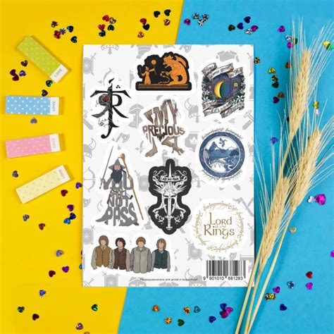 Стикеры виниловые самоклеящиеся 1 лист А5 стикерпак 10 наклеек для детей и взрослых набор