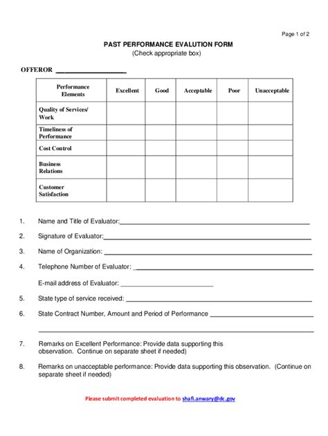 Fillable Online Dgs Dc Free Performance Evaluation Forms And Templates