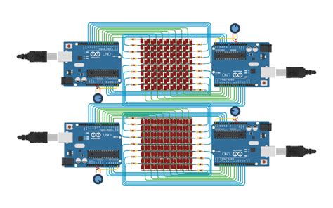 circuit design 256 leds eprom multiplexing tinkercad