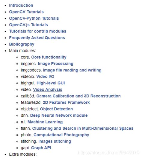 opencv 学习路线之帮助文档法（请对号入坑） opencv帮助文档 csdn博客