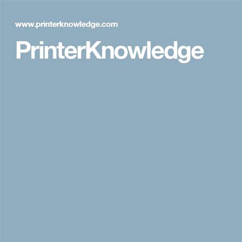 Printerknowledge Laser 3d Inkjet Printer Help