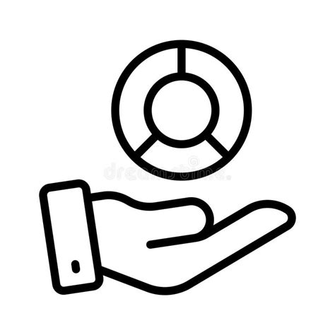 Pie Chart And Hand Representing Data Analysis And Insights Stock