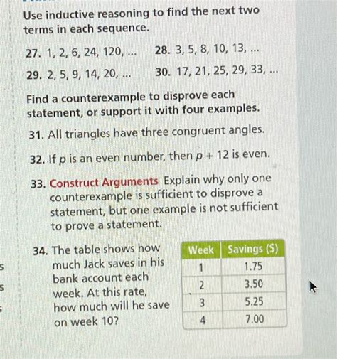Solved Use Inductive Reasoning To Find The Next Two Terms In Each