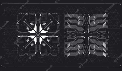 Premium Vector Futuristic Hud Frames Sci Fi Technology Template