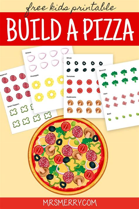 Make A Pizza Printable Pizza Toppings Cutouts Mrs Merry How To