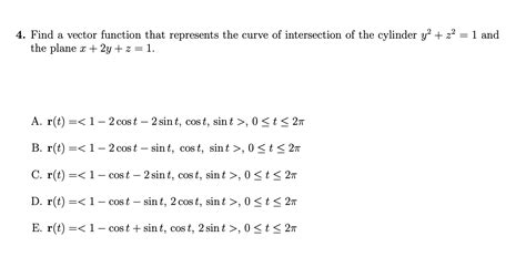 Solved Find A Vector Function That Represents The Curve Chegg