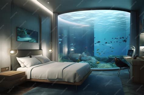 Premium Ai Image Underwater Hotel Room In An Oceanic Paradise