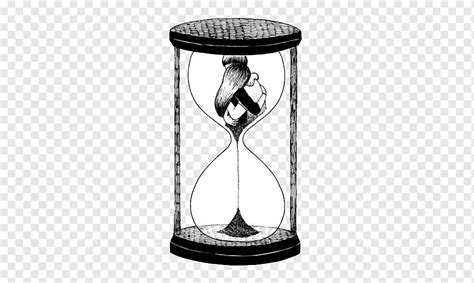 드로잉 아트 일러스트 레이터 일러스트 흑백 모래 시계 애정 수채화 그림 유리 Png Pngwing