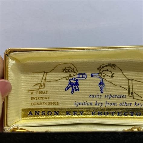 Anson Accents Vintage Anson Lock Key Protector Gold Tone Key Chain Fob New In Original Box