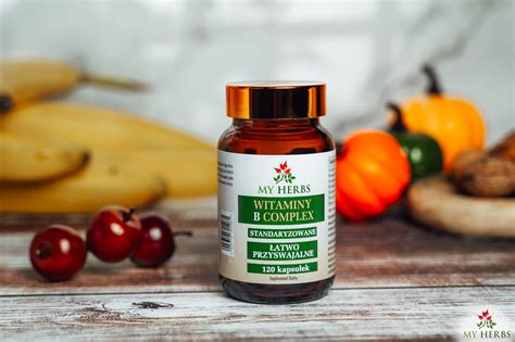 Witaminy B Complex 120 Kaps B1 B2 B3 B5 B6 B9 B12 My Herbs
