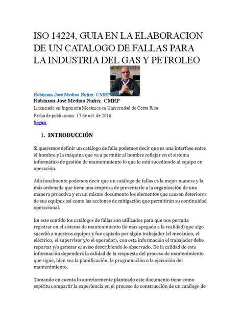 Iso 14224 Pdf Ingeniería De Confiabilidad