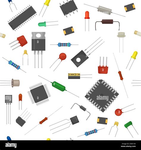 Micro Scheme Pattern Reductor Transistor Microelectronic Chipset Seamless Background Stock