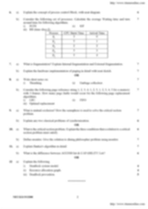SOLUTION Cse Sem Operating System Summer Studypool