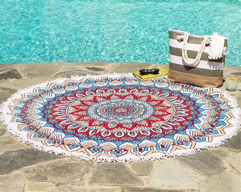 Personalized Round Towel Fringe Beach Towel T For Bridesmaids