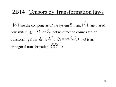 PPT - Part B Tensors PowerPoint Presentation, free download - ID:4781085