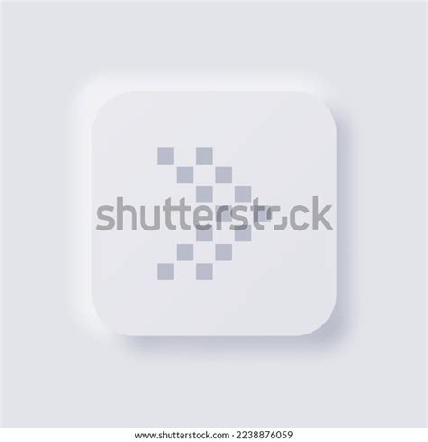 Arrow Icon White Neumorphism Soft Ui Stock Vector Royalty Free Shutterstock