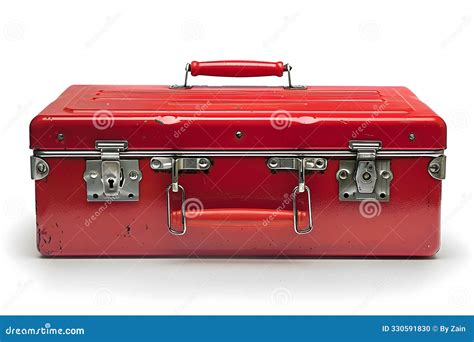 Hard Plastic Tool Case With Lock And Handle Isolated On White