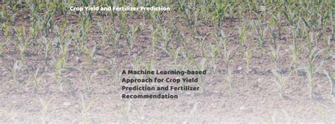 Jppy2217 A Machine Learning Based Approach For Crop Yield Prediction