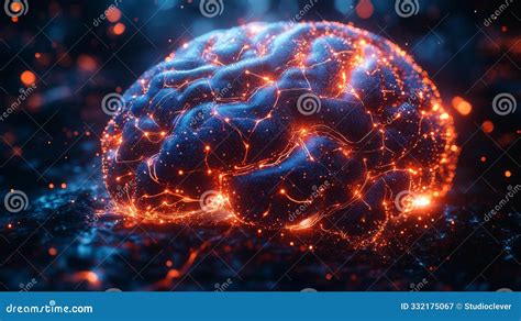 Artificial Neural Network Brain Visualization - Generative AI Stock Illustration - Illustration ...