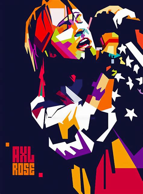 Umělecká Ilustrace Axl Rose Wpap Posterscz