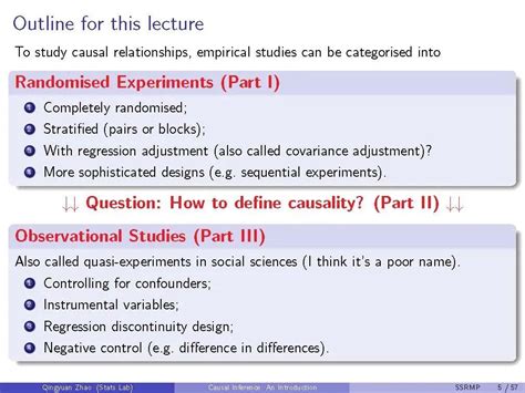 最新因果推断导论 页ppt剑桥大学助理教授Qingyuan Zhao讲解 知乎