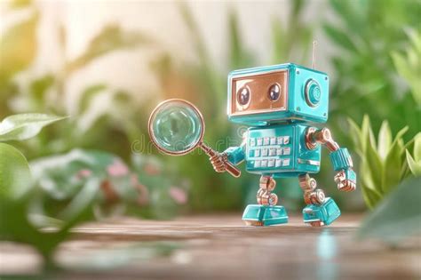 Robot Analyzing Customer Reviews With Ai For Better Marketing
