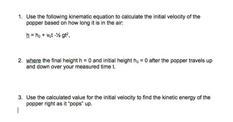 Solved Average Height Of Popper That I Measured From Chegg