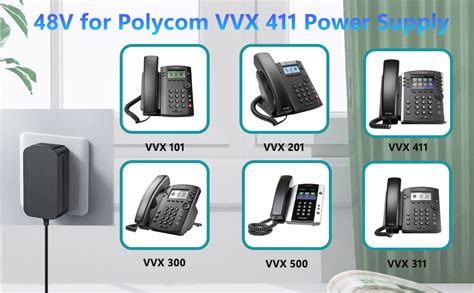 48v Polycom Power Supply Replacement For Voip Polycom Vvx 101 201 300 301 310