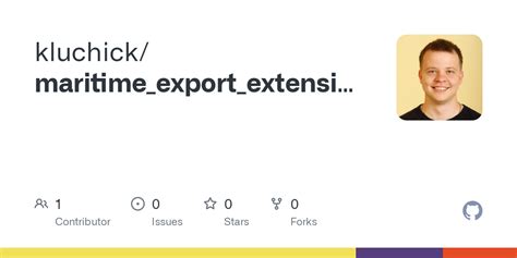 Github Kluchickmaritimeexportextension