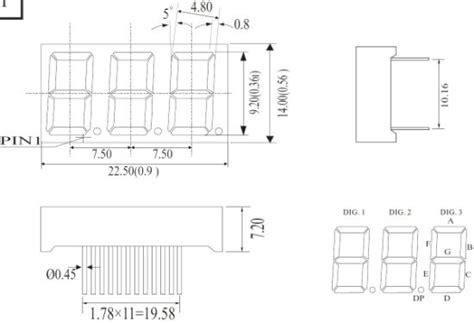 0 36 inch three digits 7 segment led display wholesale other led