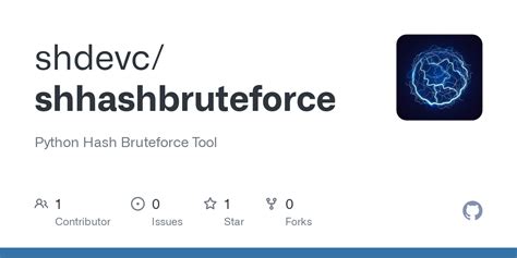 Github Shdevc Shhashbruteforce Python Hash Bruteforce Tool
