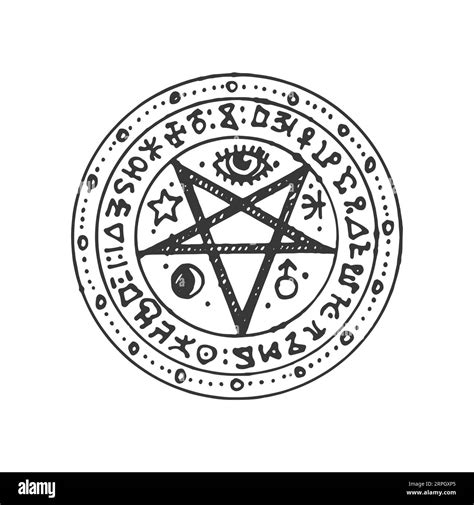 Satanic Pentagram Drawing