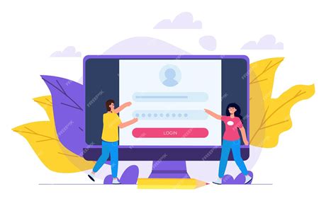 Premium Vector Online Registration And Sign Up Account Authentication Concept Vector Ui