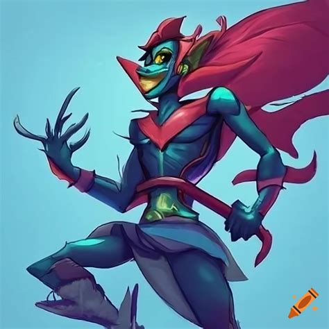 Undyne From The Video Game Undertale On Craiyon
