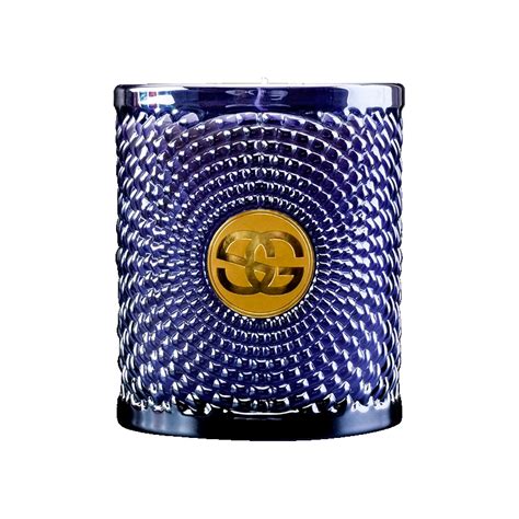 Bulk Decorative Glass Candle Containers Oval Shaped Halo Pattern Design