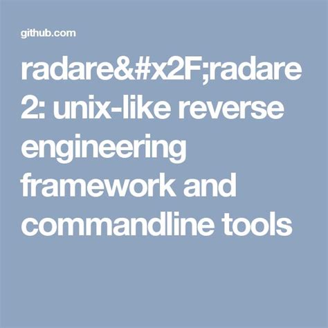 Radareradare2 Unix Like Reverse Engineering Framework