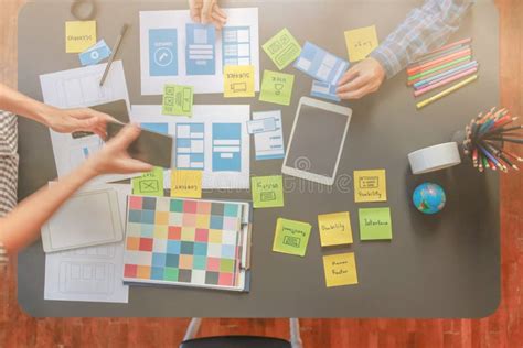 Smooth Focus Group Of Web Designers Are Working Together To Develop Mobile Responsive Website