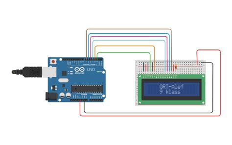 Circuit Design Работа ЖК экраном Tinkercad