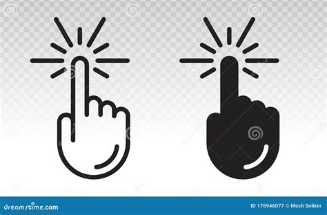 Mouse Pointer Arrow Clicked Or Cursor Click Line Art Flat Icon For Apps