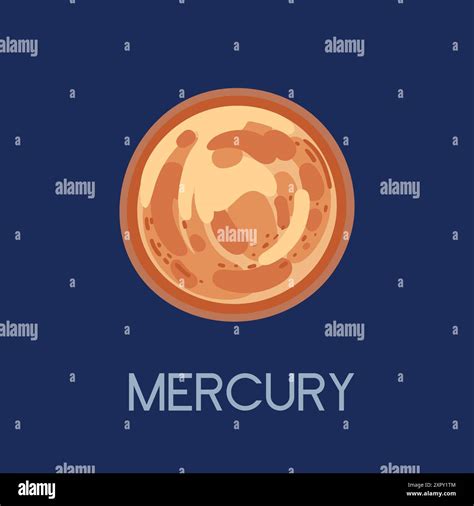 Bright Mercury With A Title A Solar System Planet With Dynamic Swirls